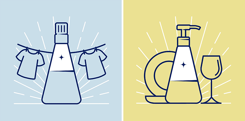 Cleancult identidad de empaques de limpieza empacados en cartón ...