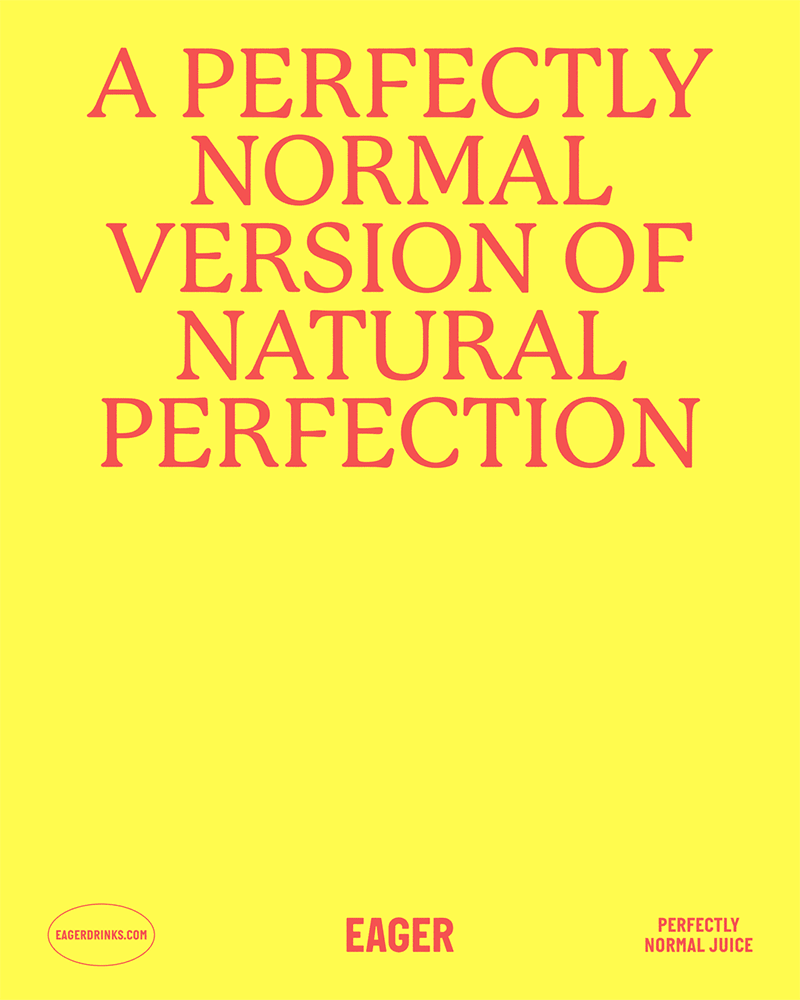 Eager bebidas naturales presentan una identidad muy minimalista y ...