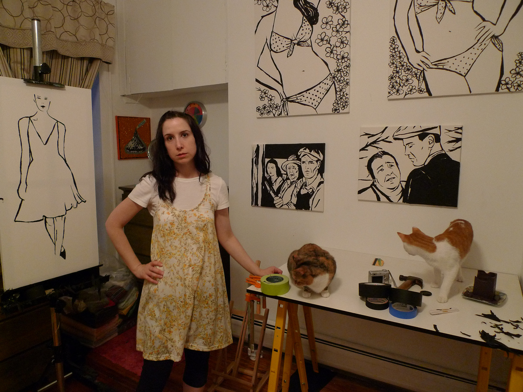 Kayt Hester: retratos en masking tape