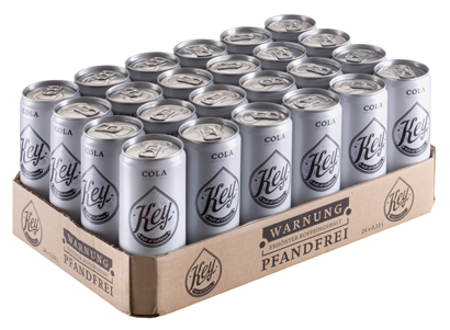 Key cola: empaque elegante y minimalista