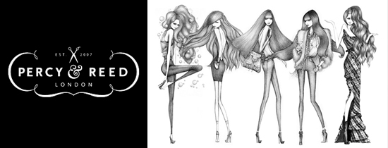 Percy and Reed: empaque, las modelos de caricatura