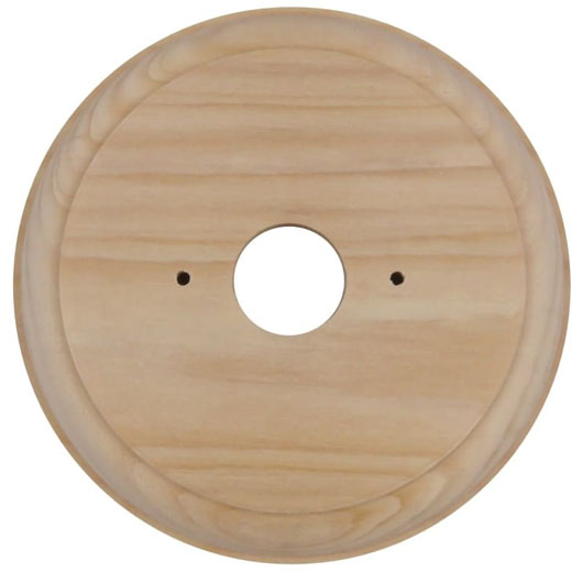 42P - Light Switch Mounting Block Classic Round Single Pine D115mm ...