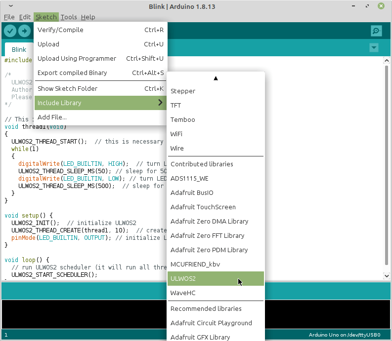 Ulwos2 Multithreading On Arduino Embedded Systems Blog