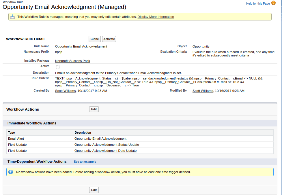 Revamping the NPSP Email Acknowledgement Workflow Rule to Allow for ...