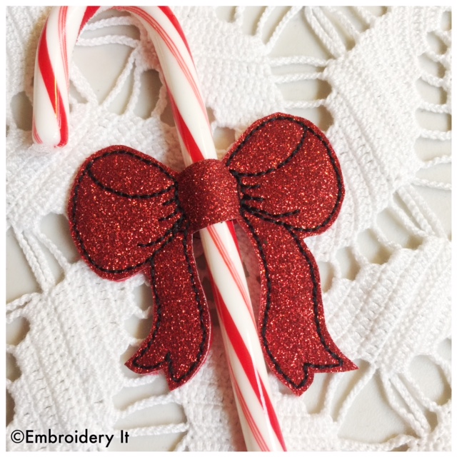 Machine Embroidery Candy Cane Sliders Made In the Hoop - Embroidery It