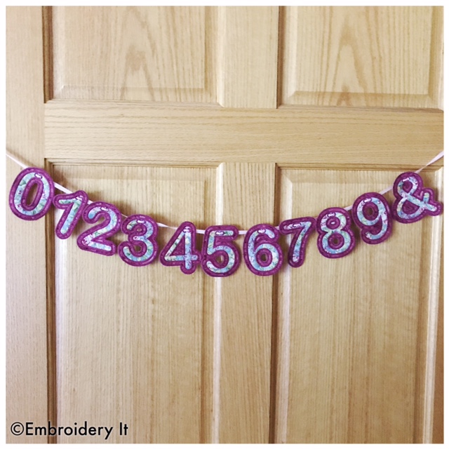 Embroidery It Birthday Day 4 Applique Banner Numbers - Embroidery It
