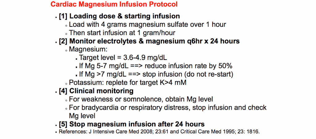 PulmCrit - Magnesium infusions for atrial fibrillation & torsade