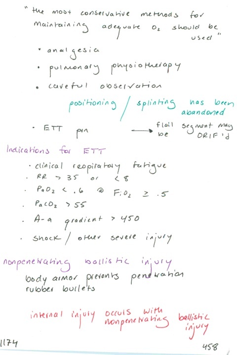1174. Management of flail chest, indications for ETT // Nonpenetrating ...
