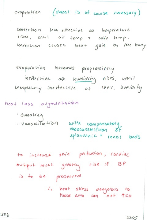 1306. Most important physiologic cooling mechanism in hot person ...