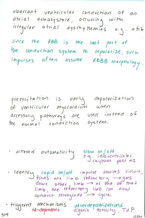 379. What is the Ashman phenomenon? / Define pre-excitation / Describe ...