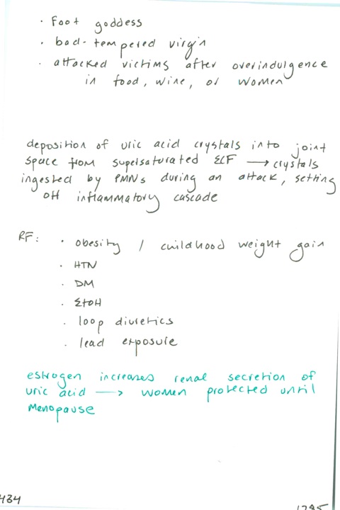 434. Who was Podagra? / Pathophysiology and risk factors for gout ...