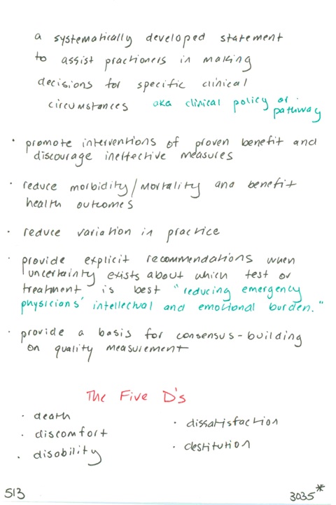 513. Define clinical guideline, potential benefits of guidelines ...