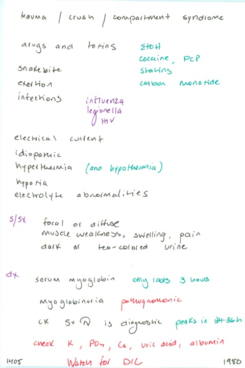 1405. Causes of rhabdo, s/sx, dx (lab abnormalities) – emupdates