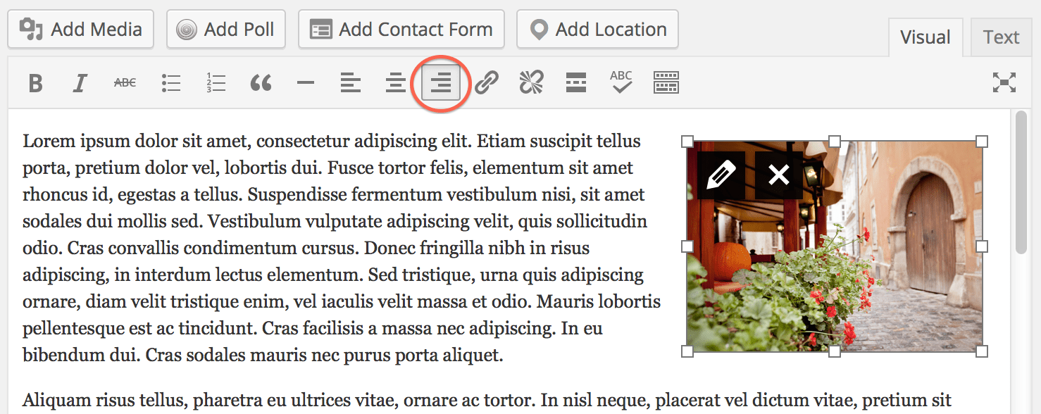 Image Alignment — Support — WordPress.com