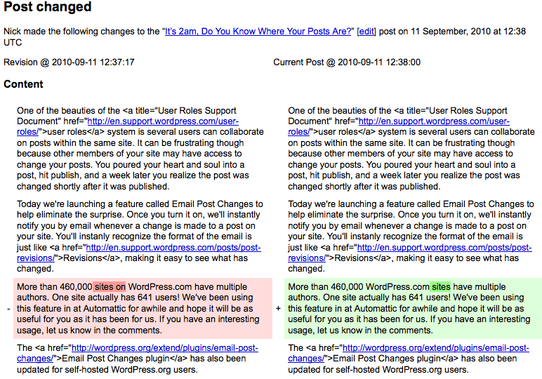 Email Post Changes — Support — WordPress.com