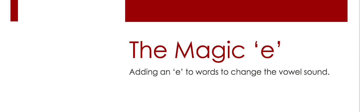 A1. The Magic 'e' - English Evolution