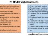 20 Modal Verb Sentences Using Modal Verb Example Sentences English