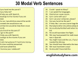30 Modal Verb Sentences Using Modal Verb Example Sentences English