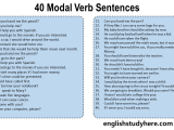 40 Modal Verb Sentences Using Modal Verb Example Sentences English