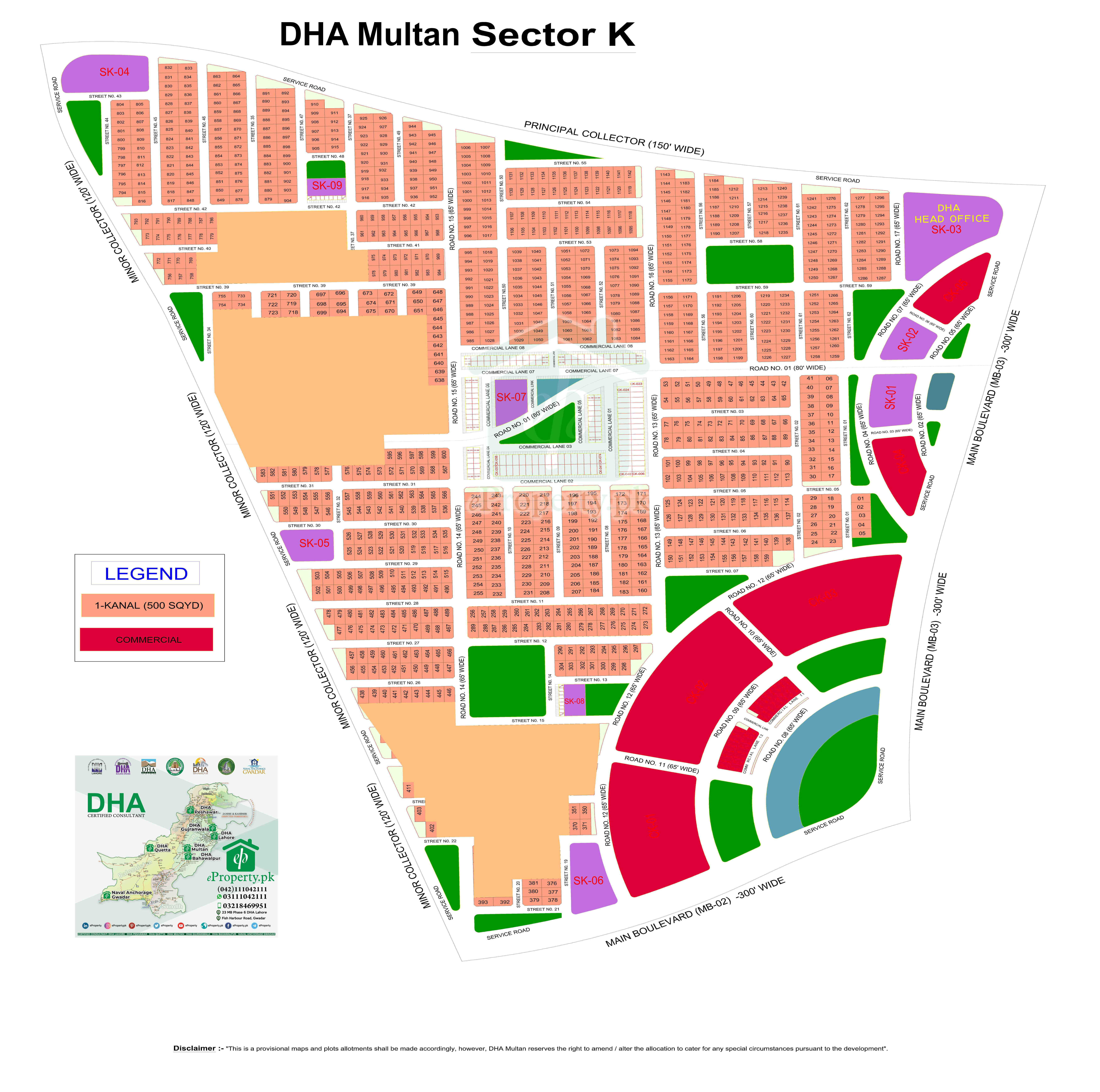 DHA Multan Booking Ballot Location Map Development News | eProperty®