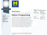 Certified Python 3 Programming Specialization Eric Chuar
