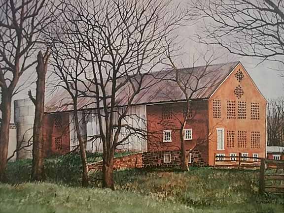 Brick Barn – Eric Mohn Watercolors