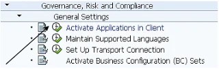 SAP GRC Configuration: Activate Applications in Client - ERP DOCUMENTS