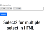 Select2 For Multiple Select In Html