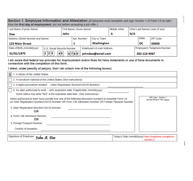 Lesson 7: Sample Of Employer Forms I-9 And W-4 - ES Academy