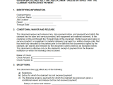 Conditional Lien Waiver Template