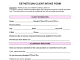 Printable Facial Intake Form Printable Forms Free Online
