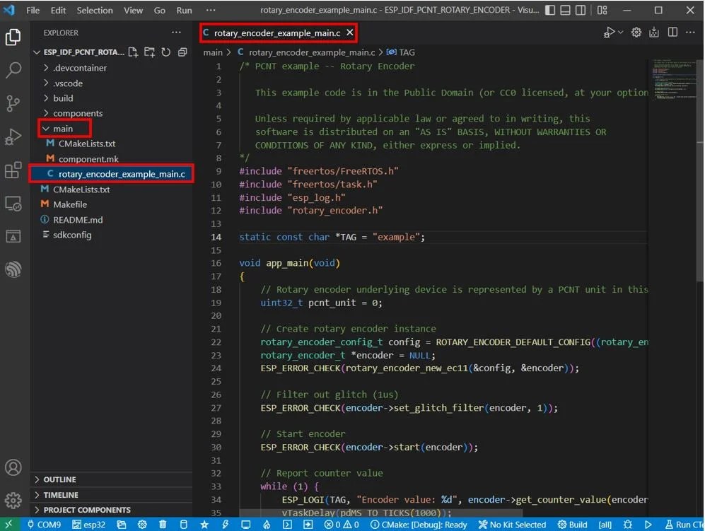 ESP32 Pulse Counter PCNT with ESP-IDF and Rotary Encoder Example