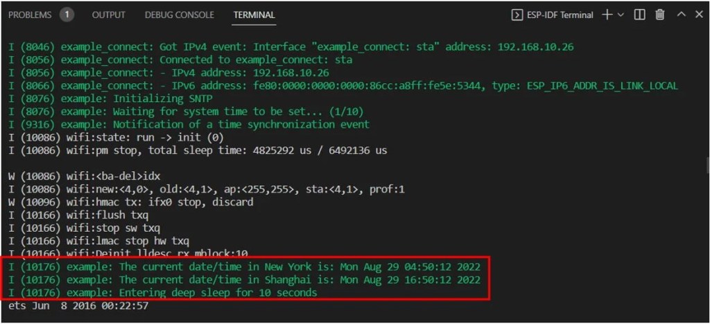ESP32 SNTP Module using ESP-IDF - Synchronize Time with NTP