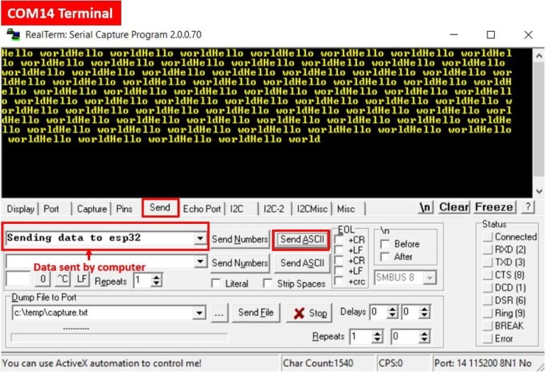 ESP32 UART Communication using ESP-IDF
