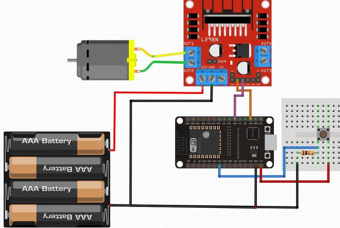 ESP32 with DC motor and L289N Motor Driver using ESP-IDF