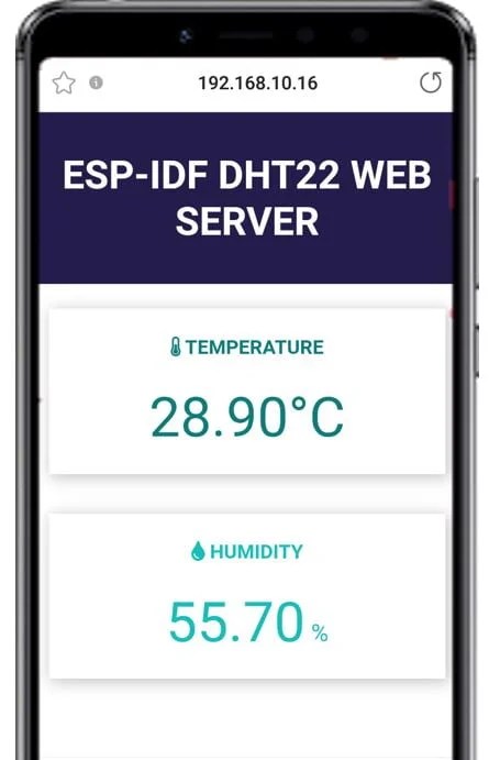 ESP32 ESP-IDF DHT22 Web Server