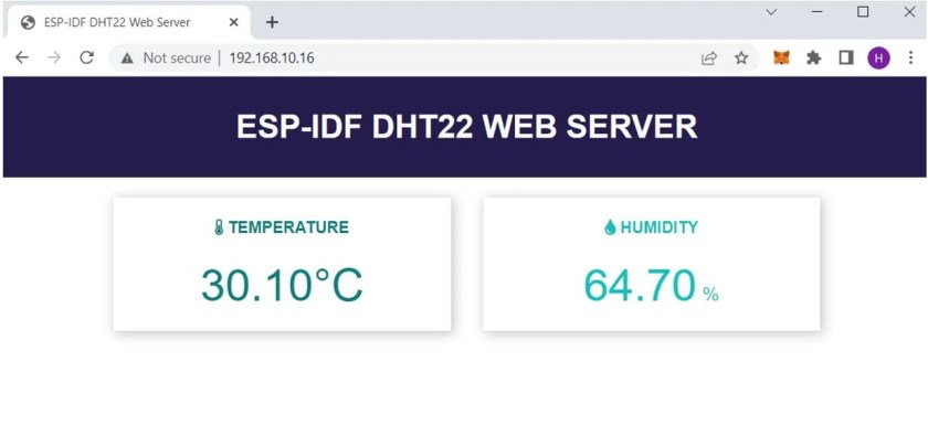 ESP32 ESP-IDF DHT22 Web Server