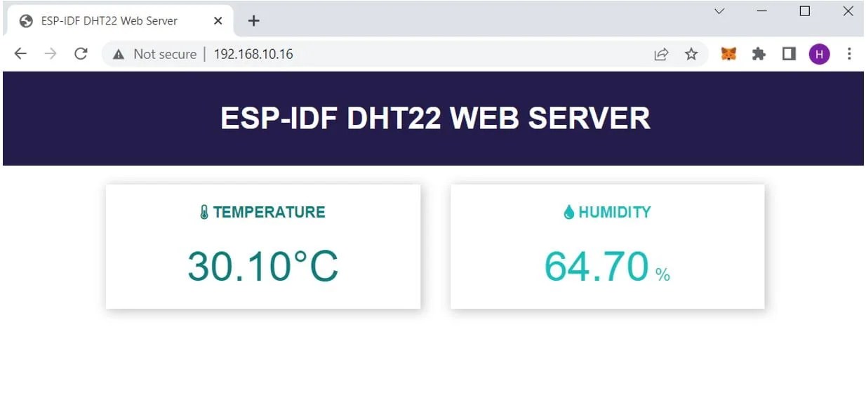 ESP32 ESP-IDF DHT22 Web Server