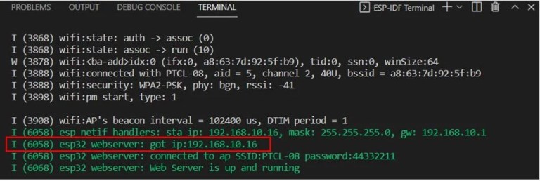 ESP32 ESP-IDF DHT22 Web Server
