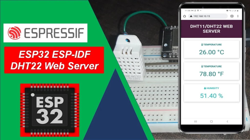 ESP32 ESP-IDF DHT22 Web Server