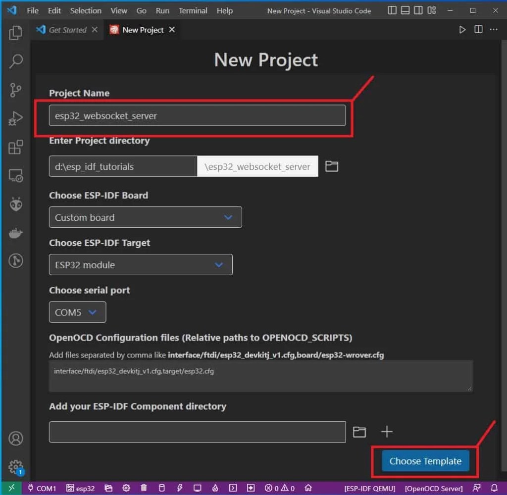 ESP32 ESP-IDF WebSocket Web Server with Toggle LED Example