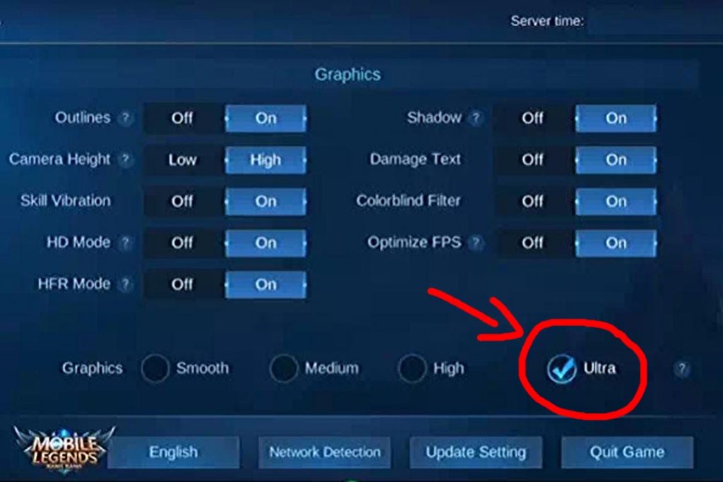 Cara Setting Graphic Mobile Legends Ultra - Esportsnesia