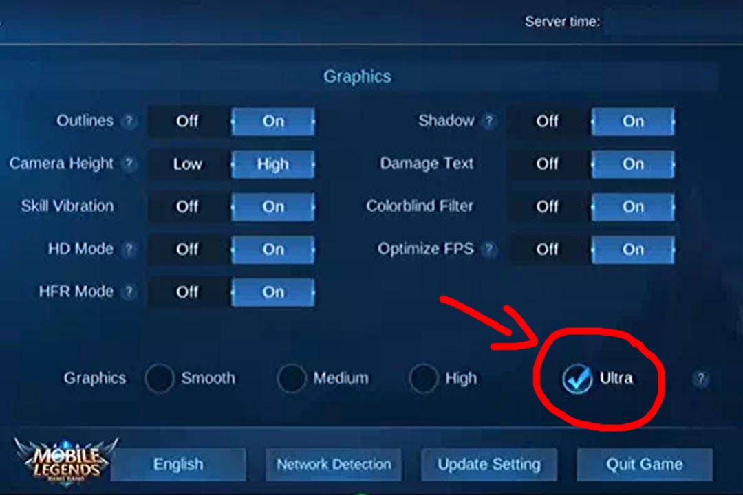 Cara Setting Graphic Mobile Legends Ultra - Esportsnesia