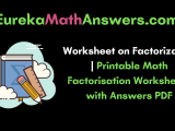 Worksheet On Factorization Printable Math Factorisation Worksheets