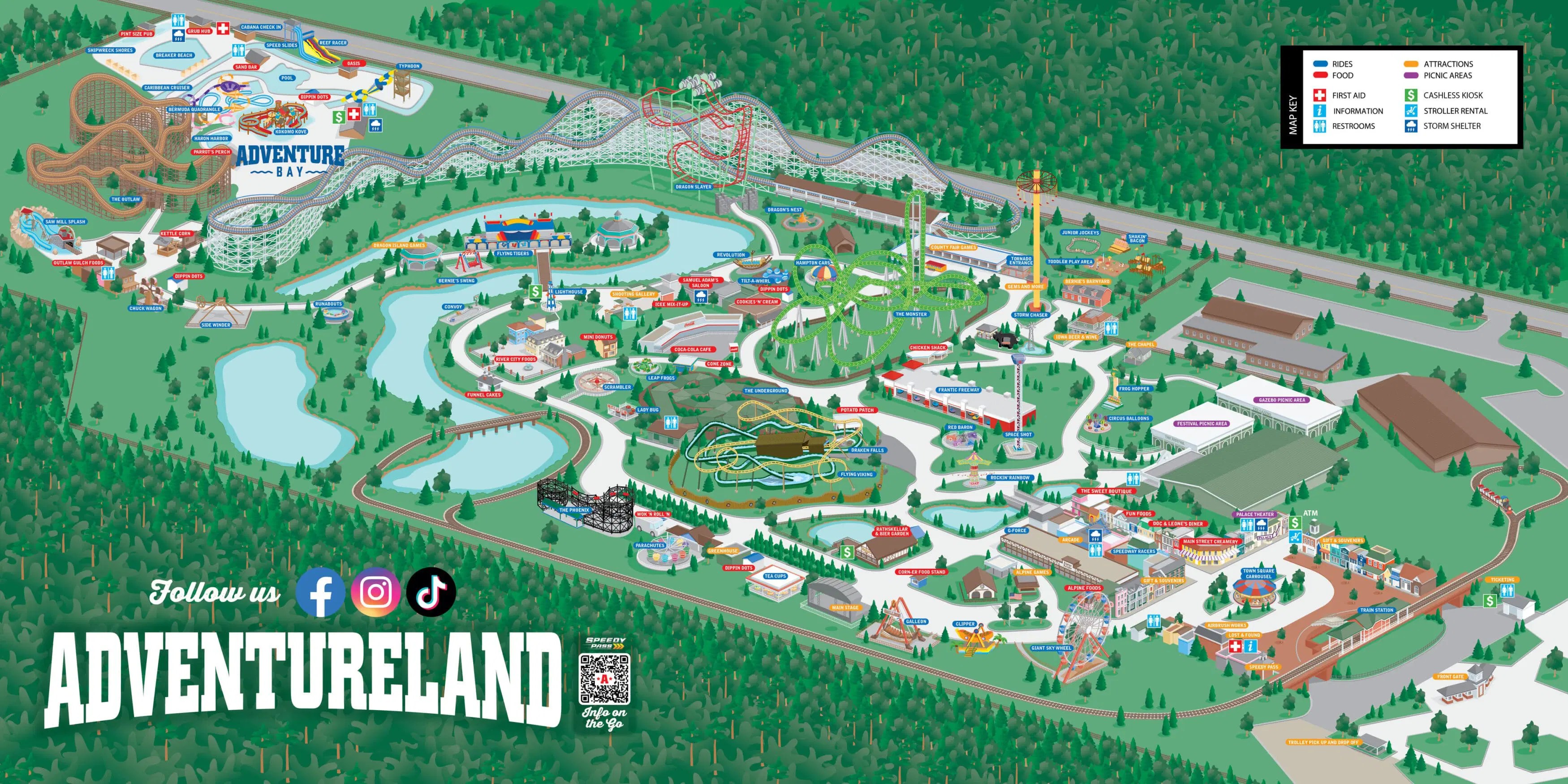 Adventureland Map And Brochure 1988 2023 Themeparkbrochures Net