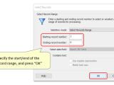 Selecting Data Records For The Mail Merge