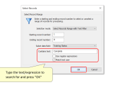 Selecting Data Records For The Mail Merge