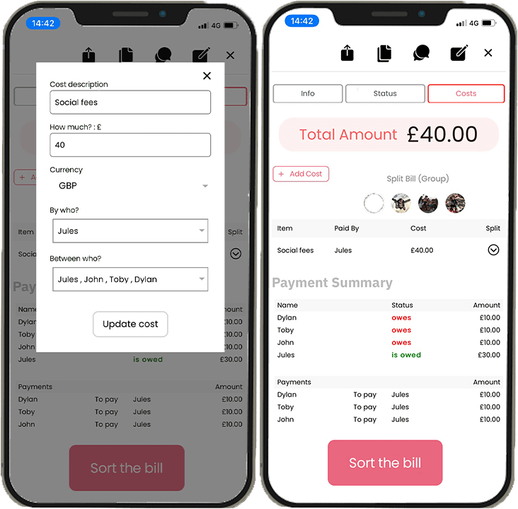 Apps for splitting bills - ALL IN