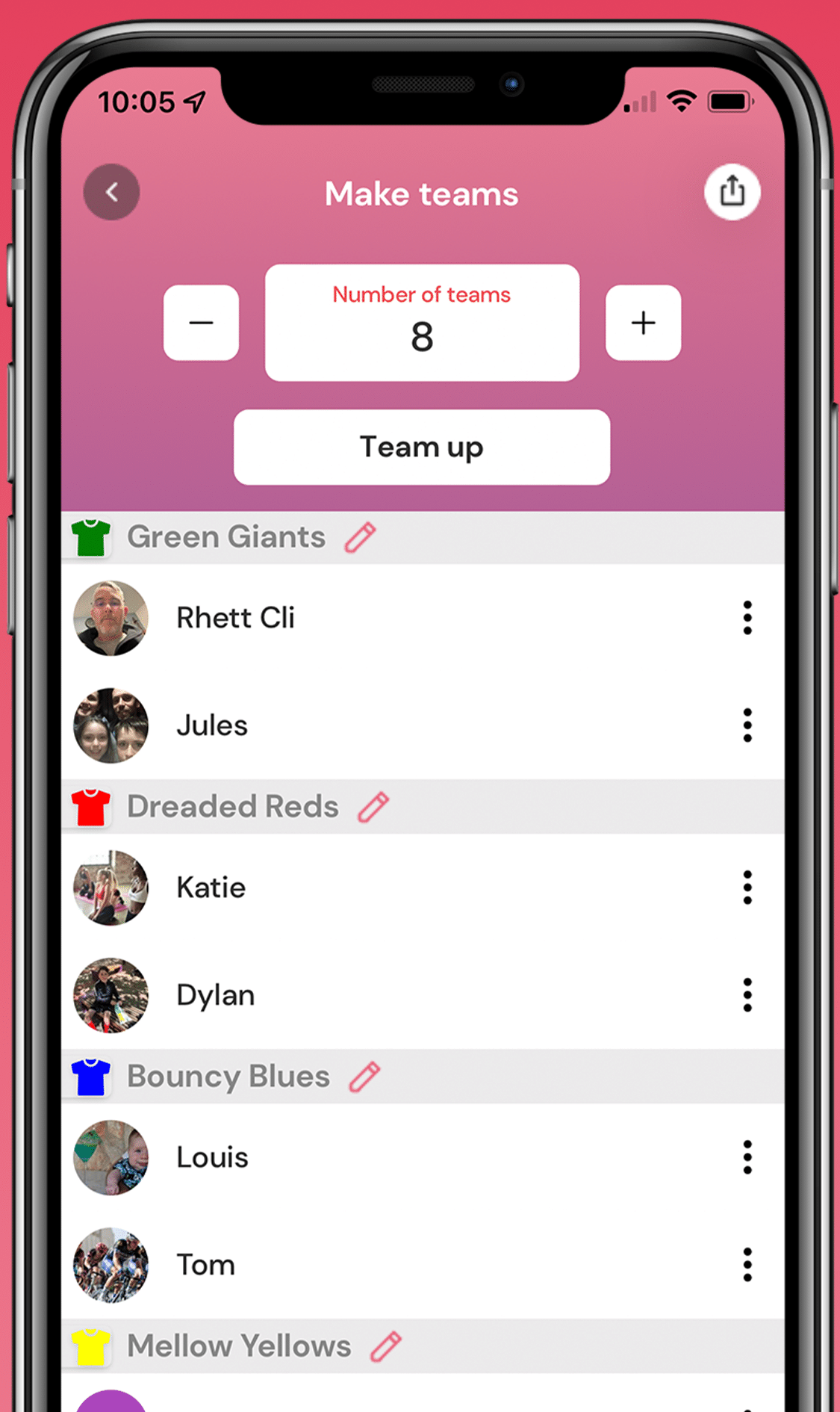 Random team generator Excel