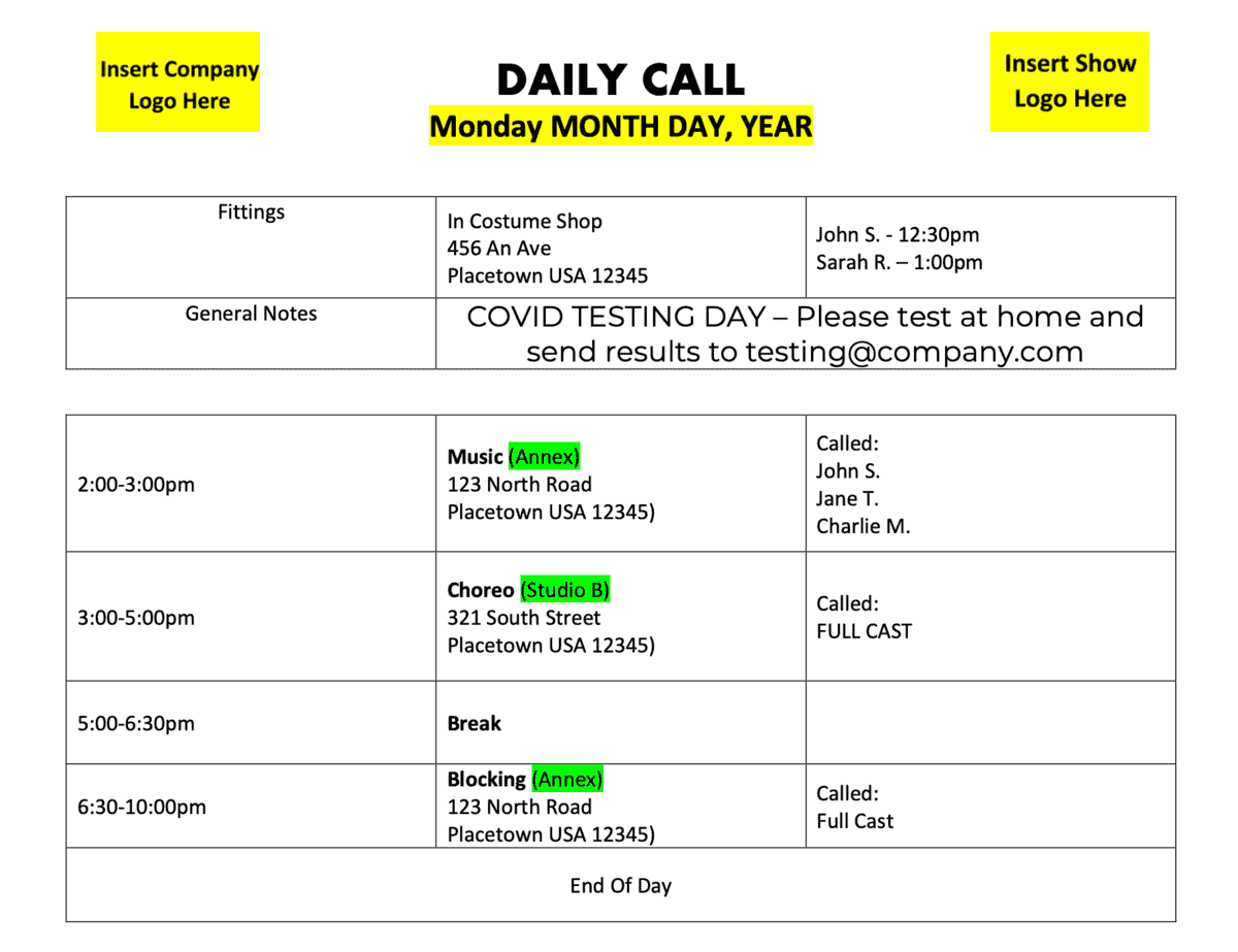 Stage Management Documents Archives - Page 2 of 3 - EVERYTHING BACKSTAGE